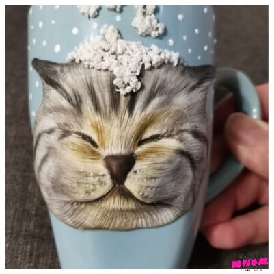 Polymer clay cup . ideas for creativity from watering measuring