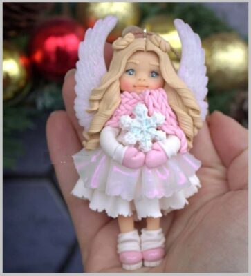 Polymer clay angels ideas | 55 photo DIY