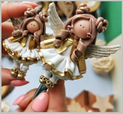 Polymer clay angels ideas | 55 photo DIY