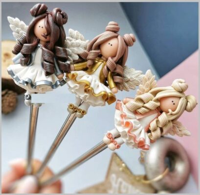 Polymer clay angels ideas | 55 photo DIY