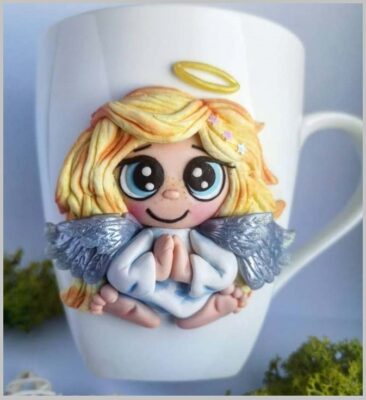 Polymer clay angels ideas | 55 photo DIY