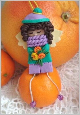 Polymer clay angels ideas | 55 photo DIY