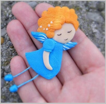 Polymer clay angels ideas | 55 photo DIY