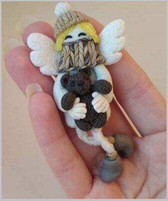 Polymer clay angels ideas | 55 photo DIY