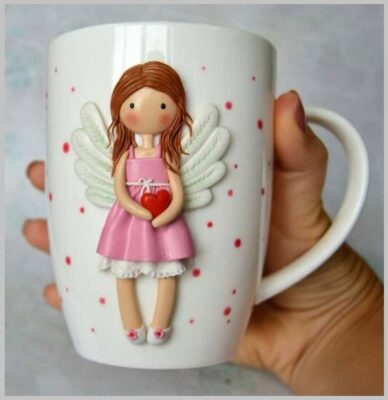 Polymer clay angels ideas | 55 photo DIY